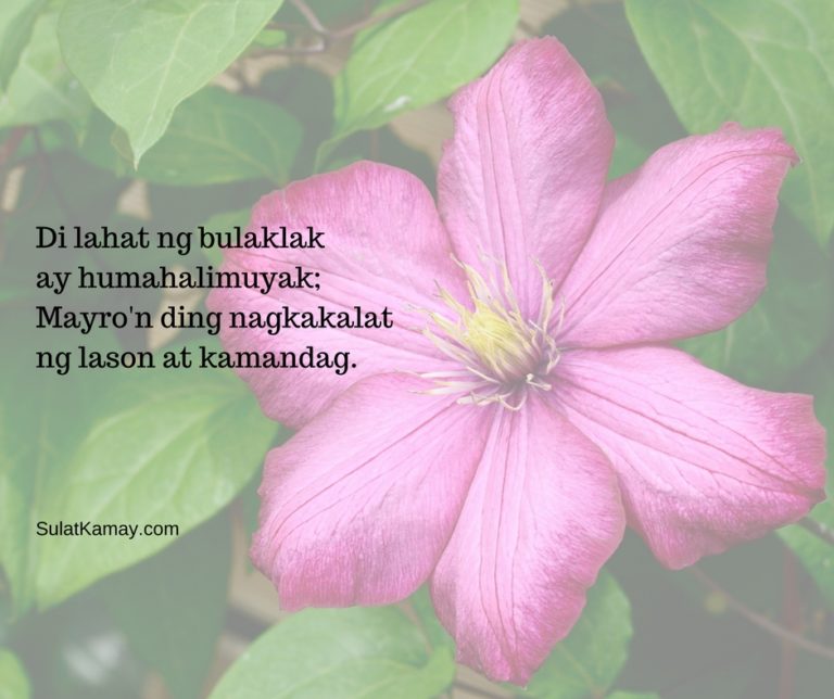Bulaklak na Makamandag – Sulat Kamay
